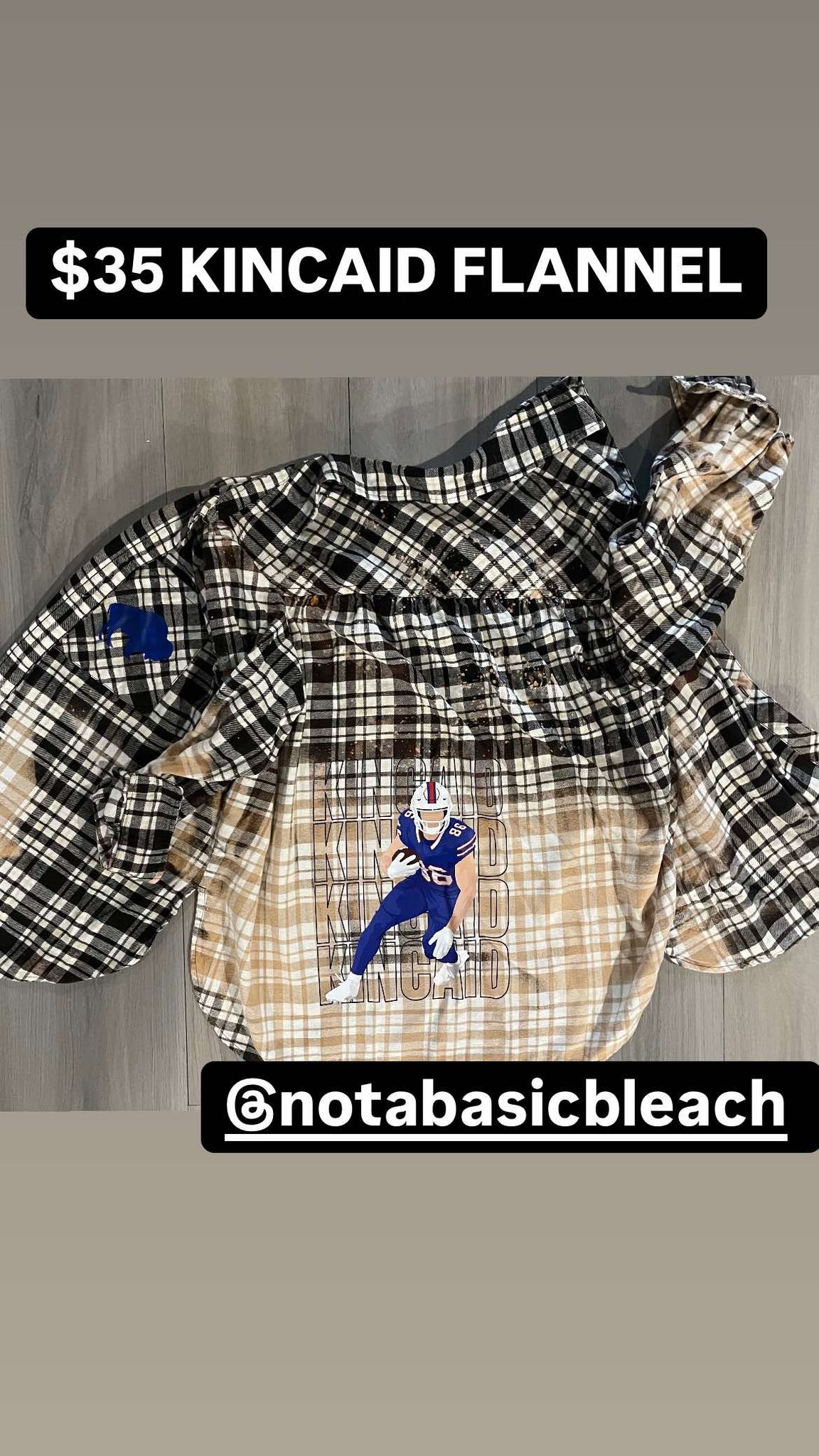 BLEACHED BACK FLANNEL " KINCAID " IN CREAMY FLANNEL – notabasicbleach